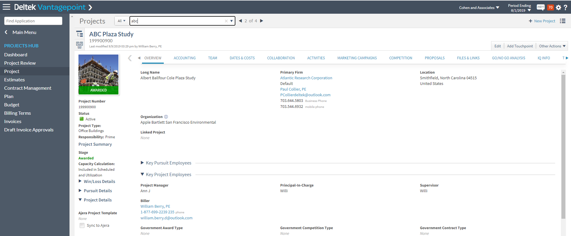 Easily Capture Project Information Using Deltek Vantagepoint
